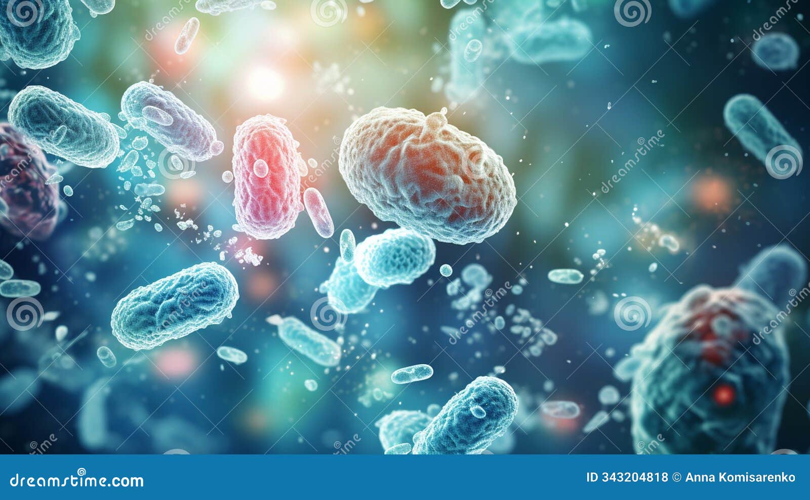 Microbiology Under Microscope.Probiotics Bacteria.Biology, Science ...