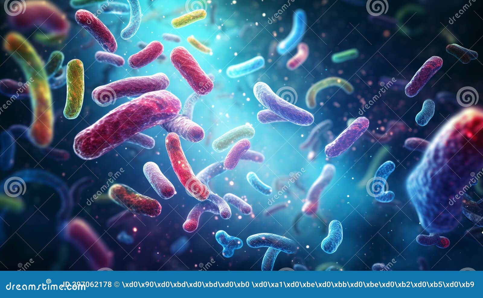 Microbiology Under Microscope.Probiotics Bacteria.Biology, Science ...