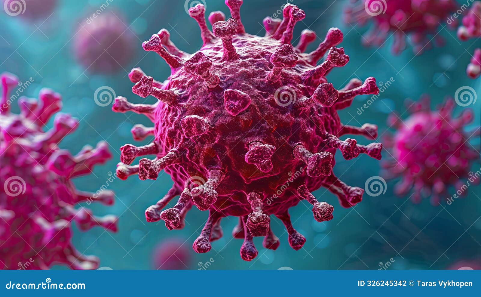 Microbiology and Virology Concept, 3d Rendering Stock Illustration ...