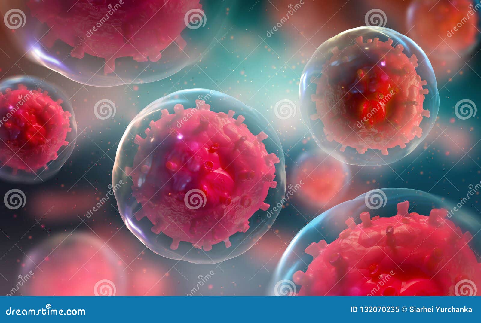 Microbiology. Virus in the Body Stock Illustration - Illustration of ...