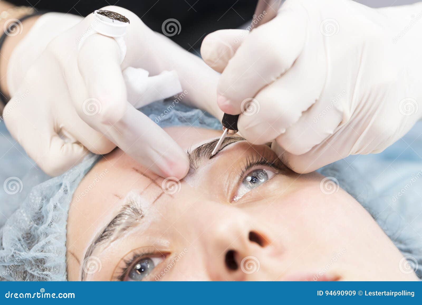 Microblading Eyebrows Workflow Stock Photography | CartoonDealer.com ...