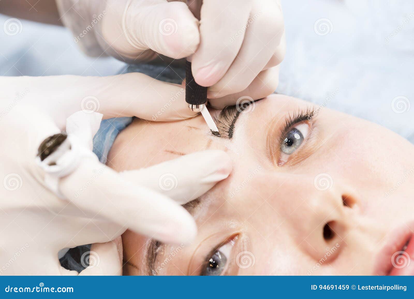 Microblading Eyebrows Workflow Stock Image - Image of color, head: 94691459