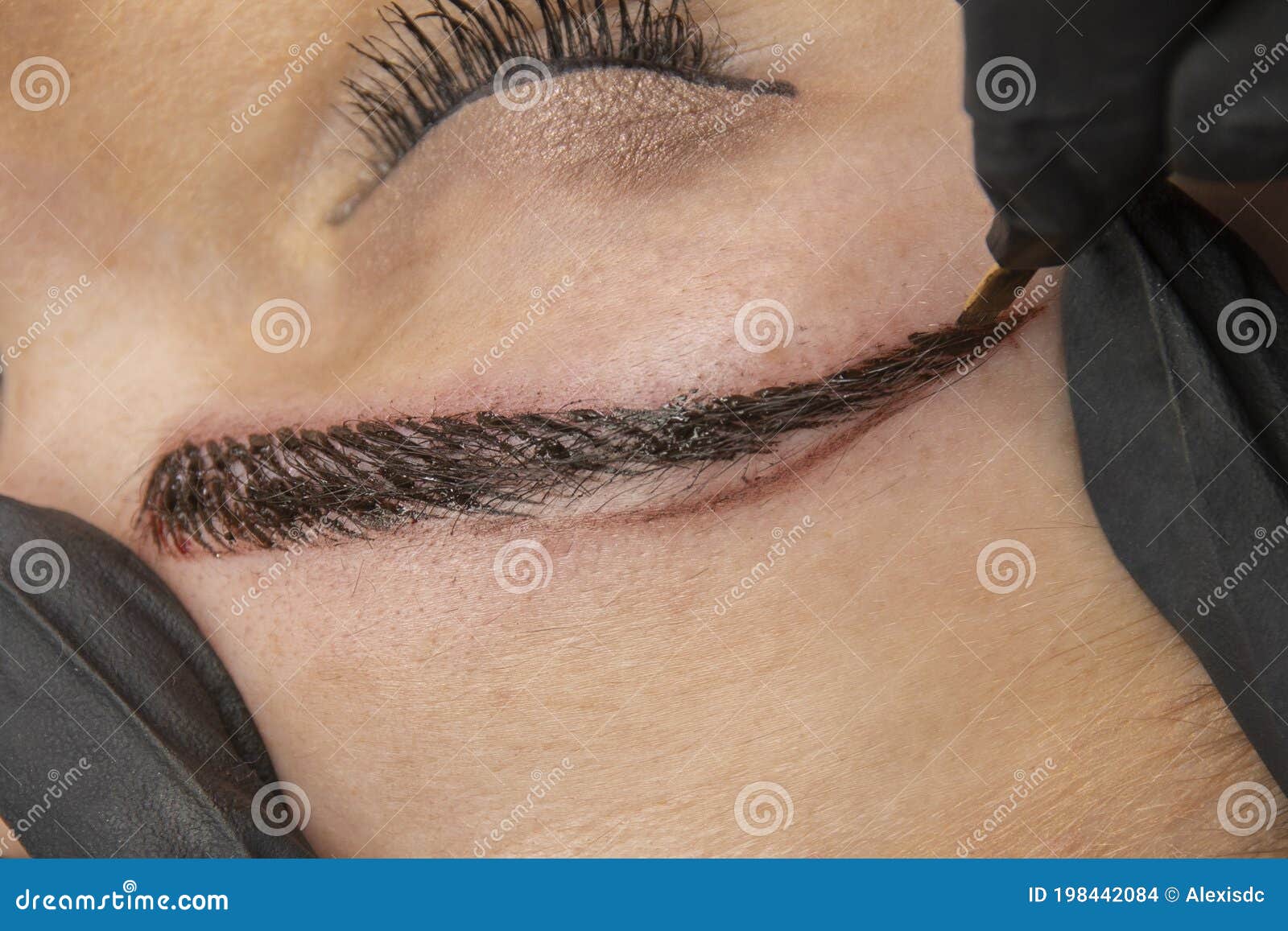 Microblading with Ink Needle Stock Photo - Image of attractive, cute ...