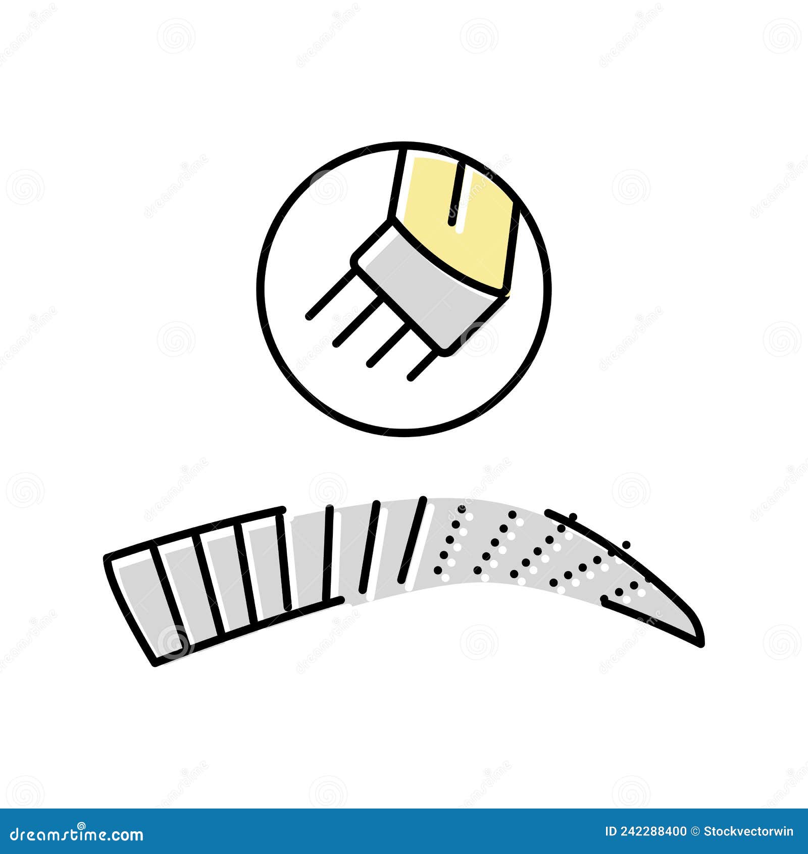 Microblading Procedure Color Icon Vector Illustration Stock Vector ...