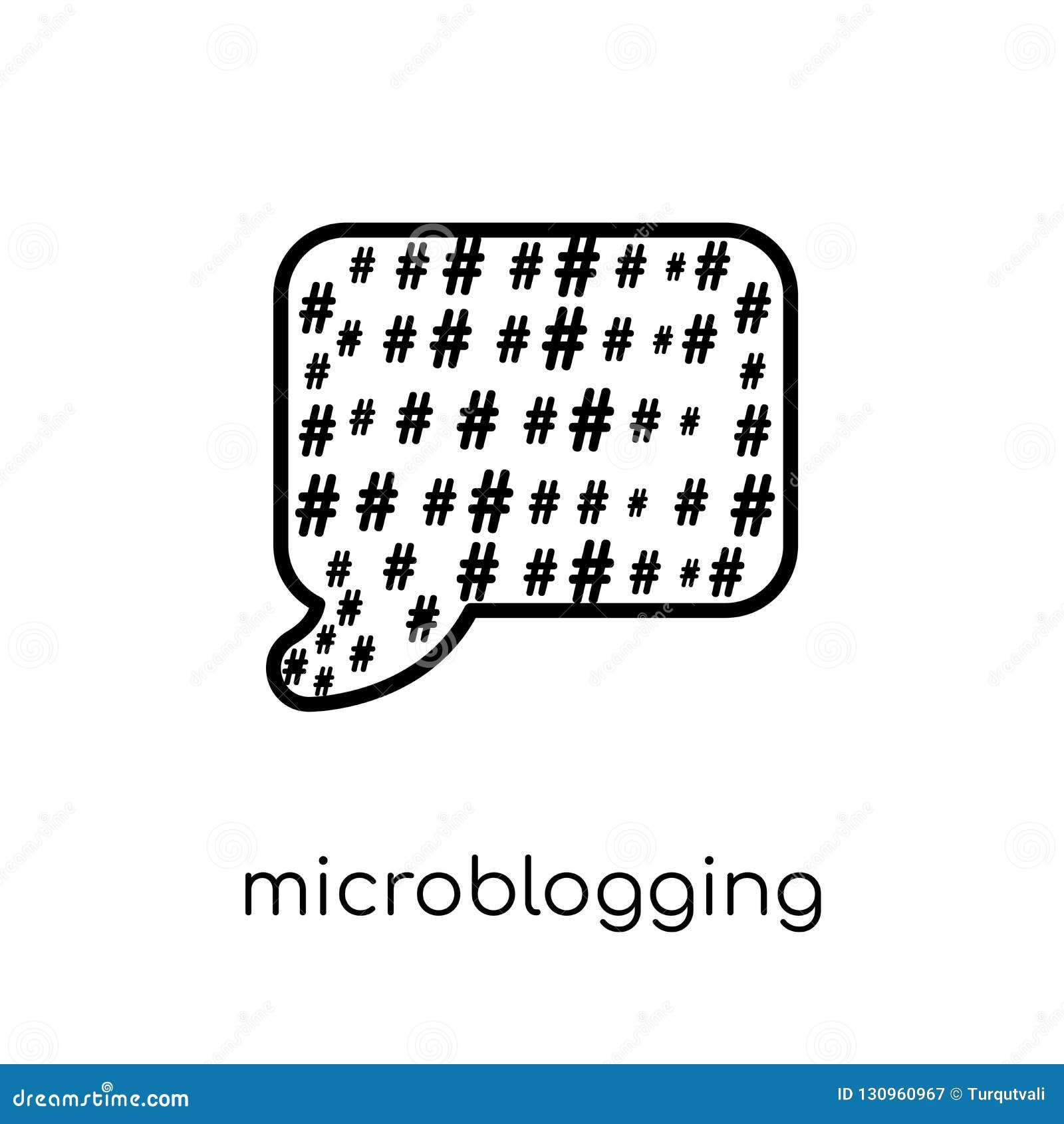 Microblogging Icon. Trendy Modern Flat Linear Vector Microblogging Icon ...