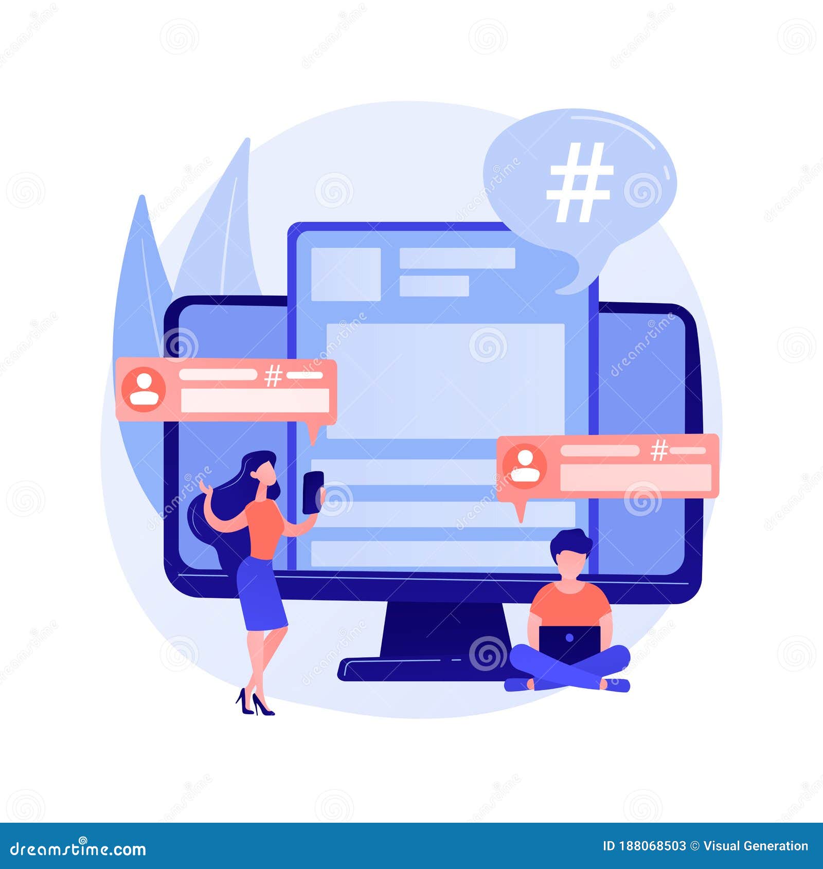 Microblog Platform Vector Concept Metaphor Stock Vector - Illustration ...