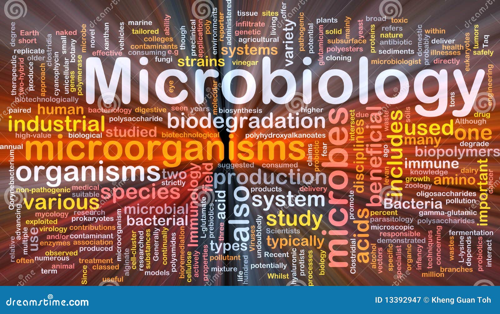 Microbology Science Background Concept Glowing Stock Illustration ...