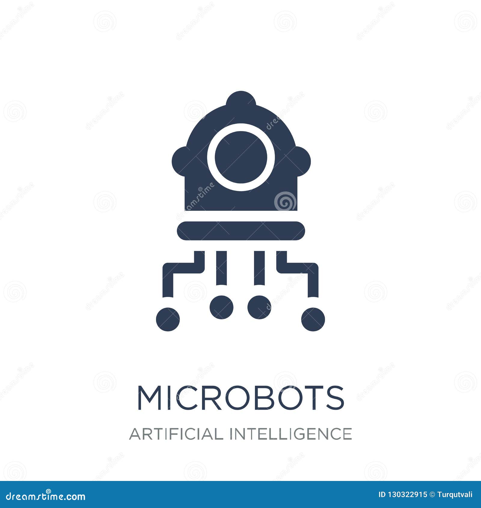 Microbots Icon. Trendy Flat Vector Microbots Icon on White Backg Stock ...