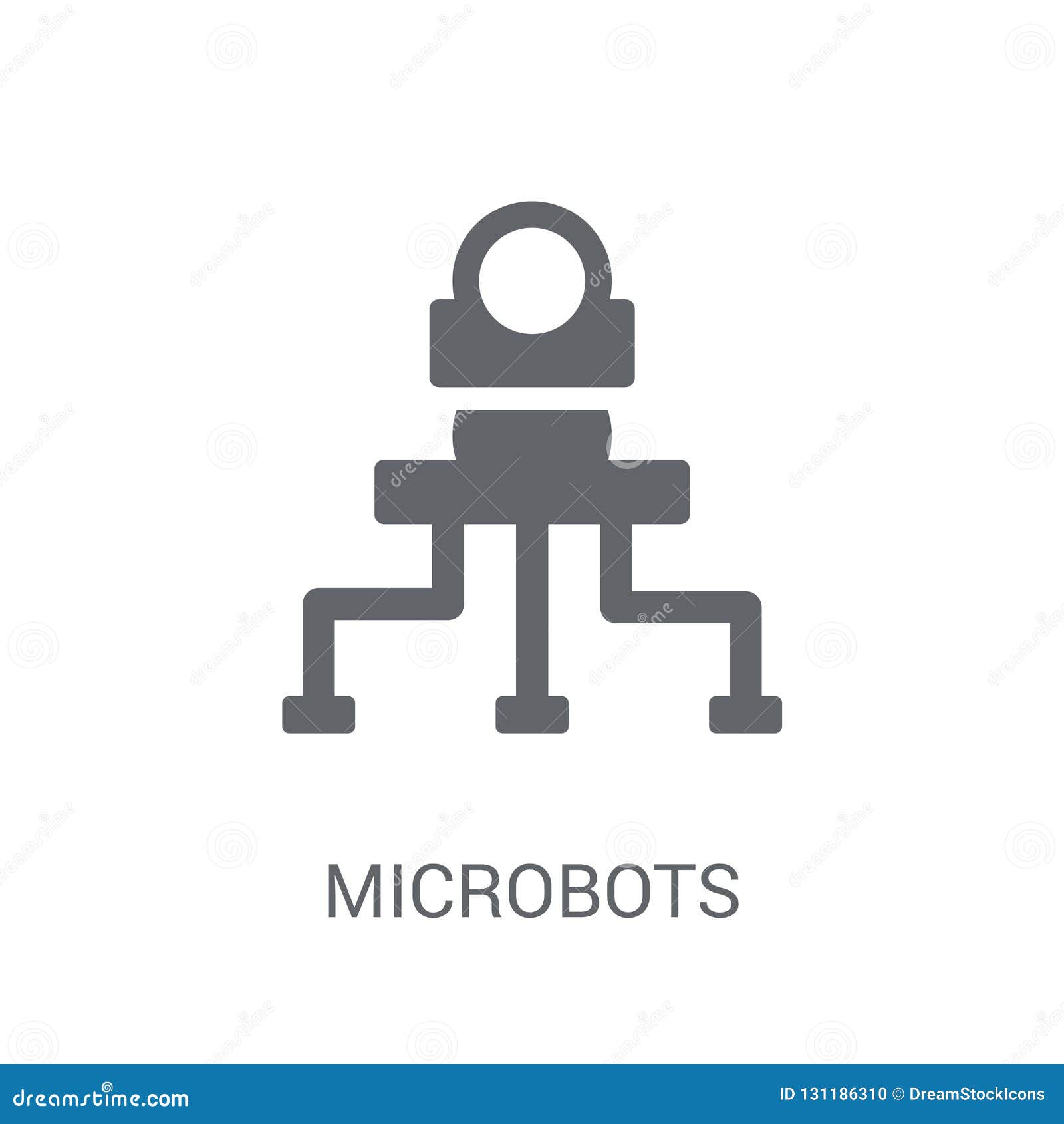 Microbots Icon. Trendy Microbots Logo Concept On White Background From ...