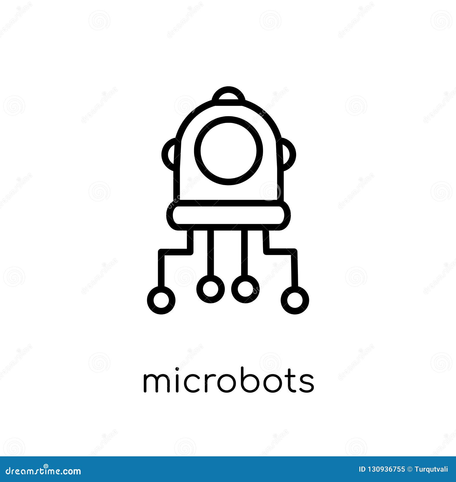 Microbots Icon. Trendy Modern Flat Linear Vector Microbots Icon Stock ...