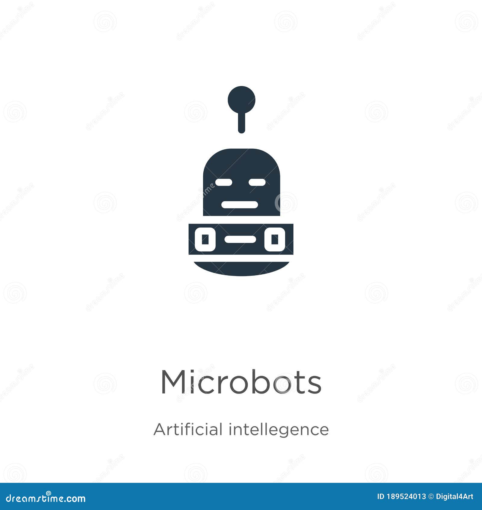 Microbots Icon Vector. Trendy Flat Microbots Icon from Artificial ...