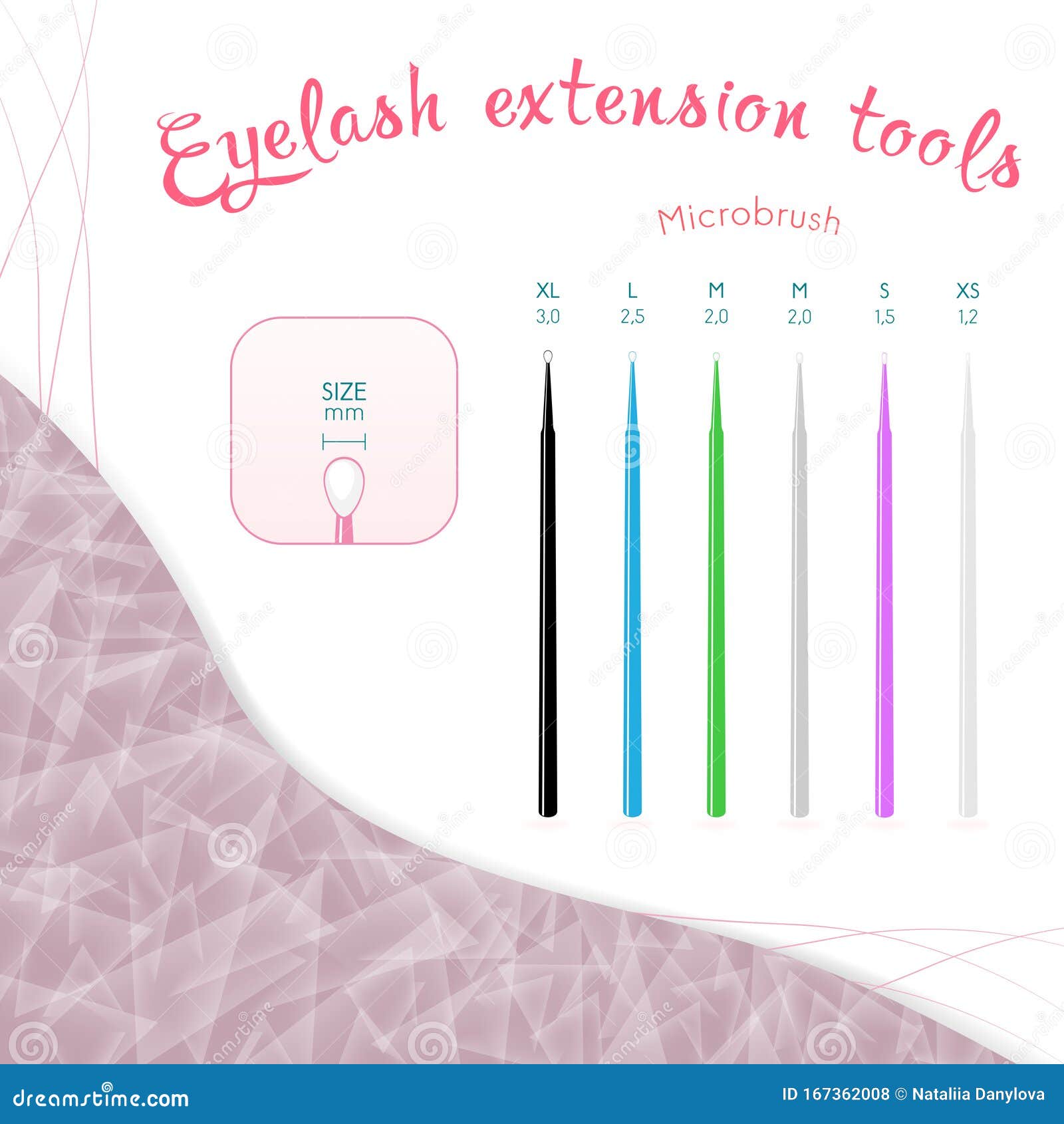 Set of Microbrushes in Sizes Stock Illustration - Illustration of black ...