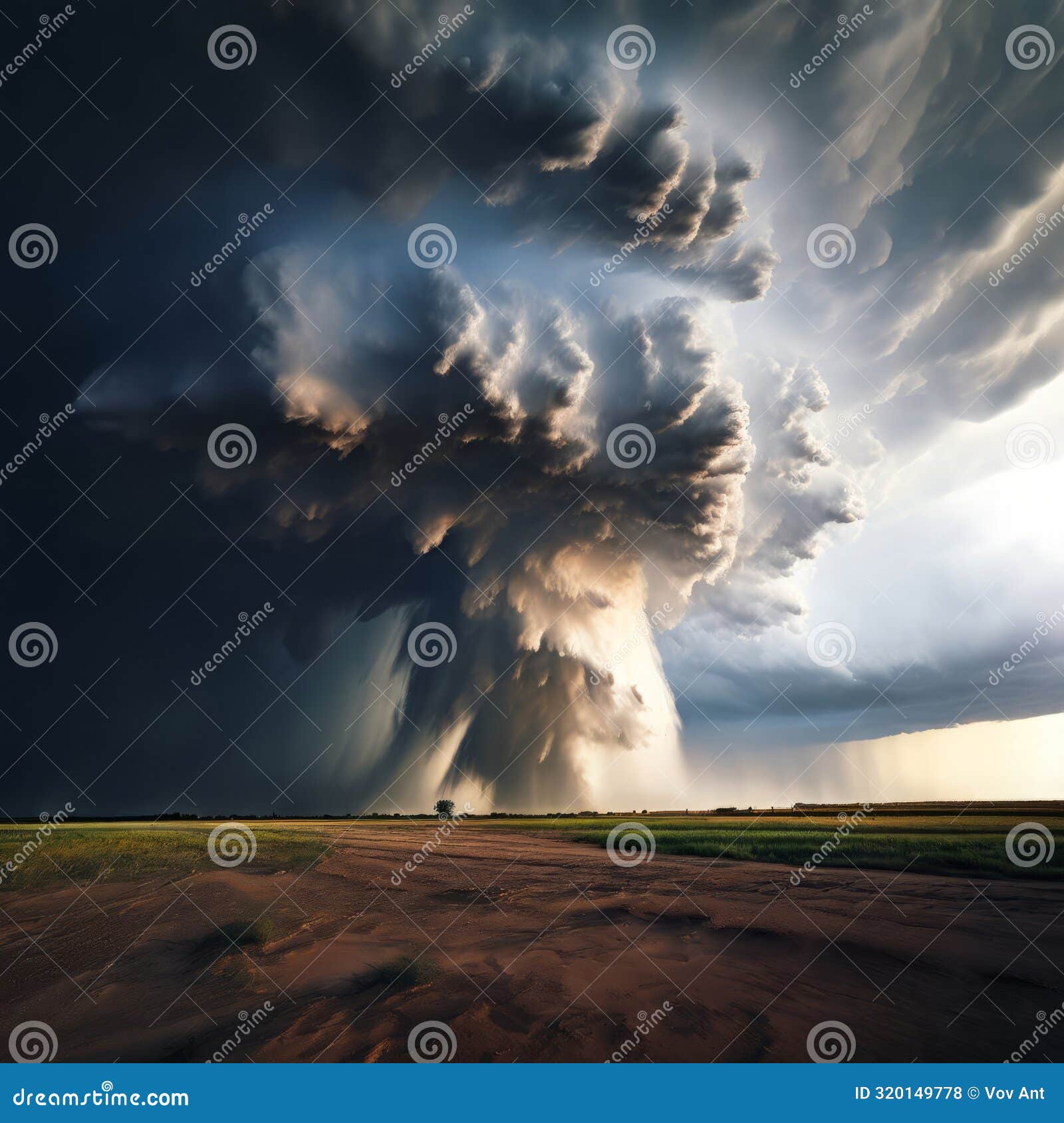 Microburst a Localized Column of Sinking Air in a Thunderstorm Stock ...