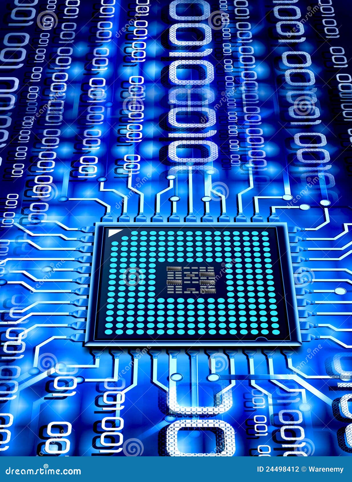 Microchip stock illustration. Illustration of connection - 24498412