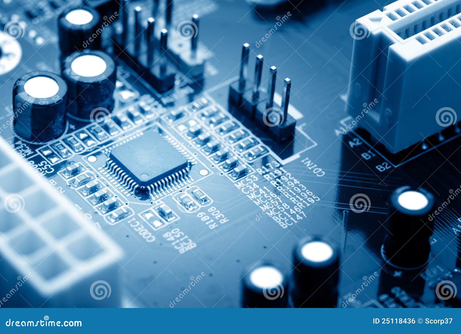Microchip stock photo. Image of close, microchip, data - 25118436