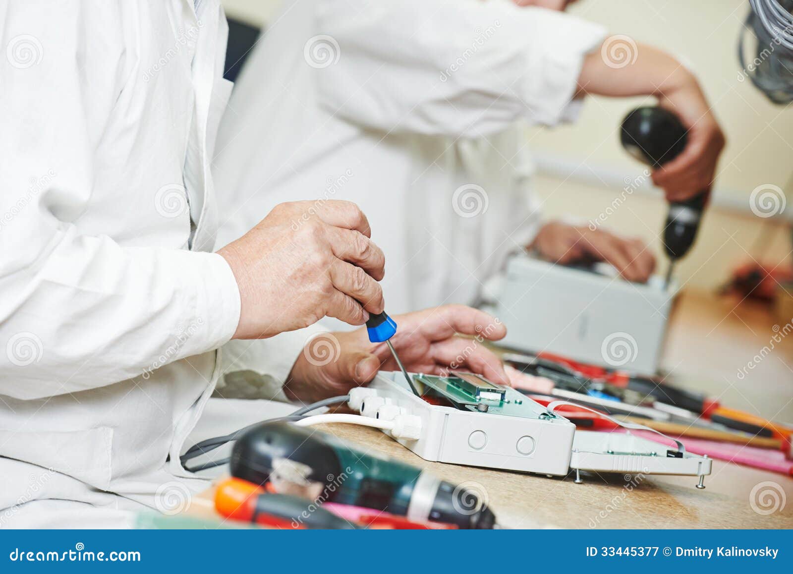 Microchip Assembling Manufacture Stock Image - Image of manual ...