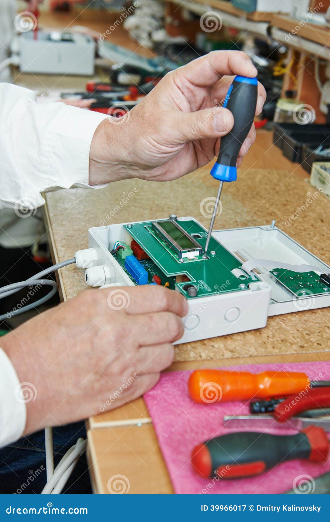 Microchip Assembling Manufacture Stock Image - Image of engineer ...