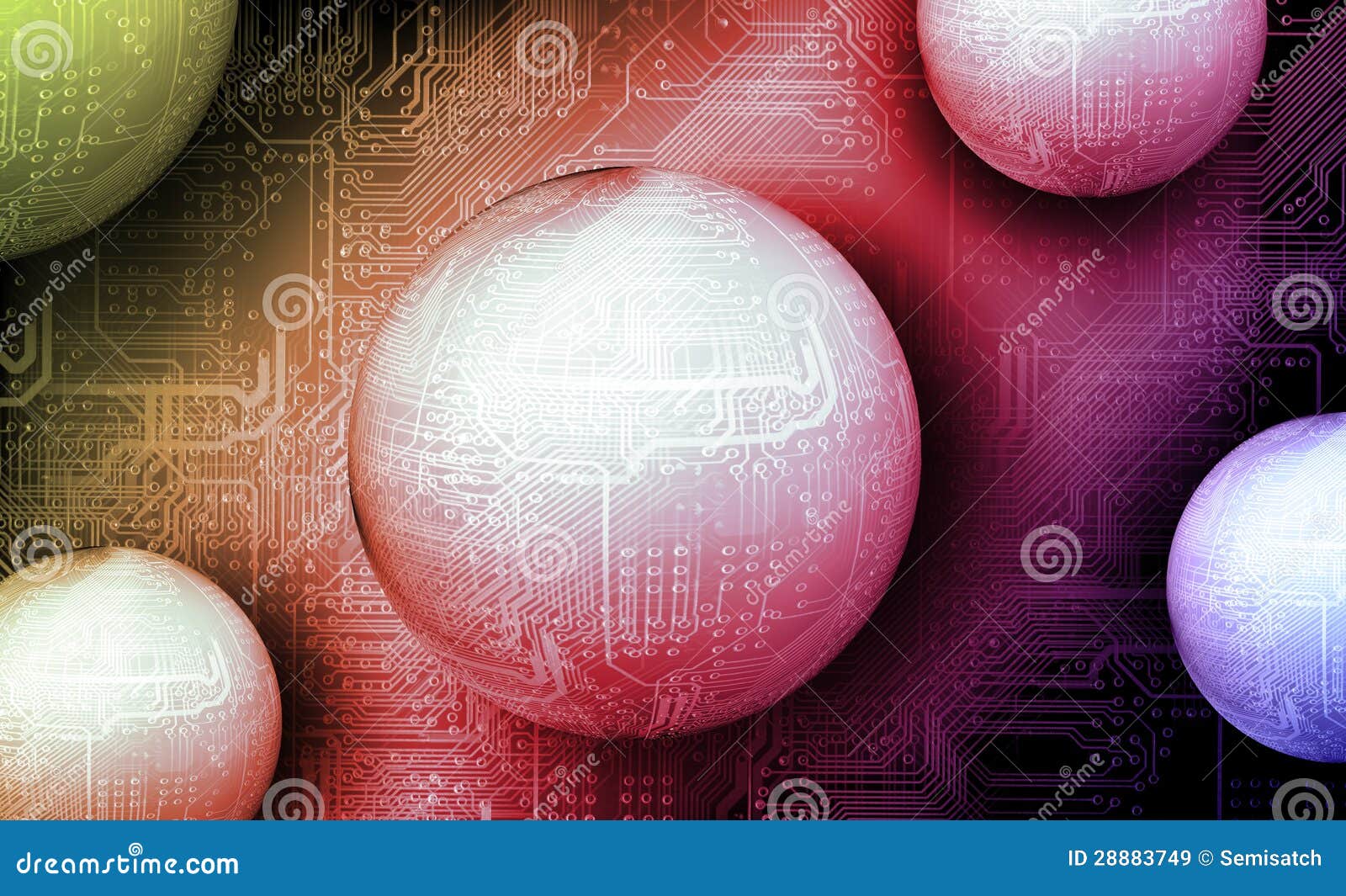 Microchip Background, Electrical Circuits Vector Illustration ...