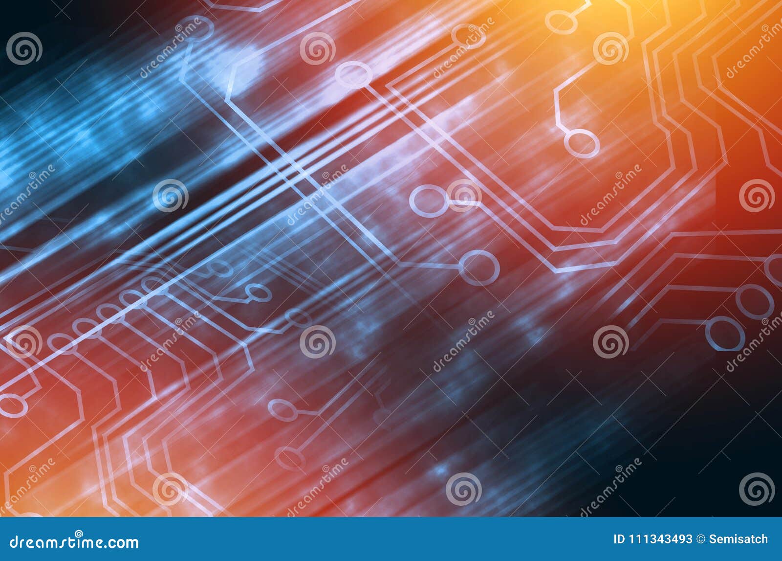 Microchip Background in Blue Stock Illustration - Illustration of ...