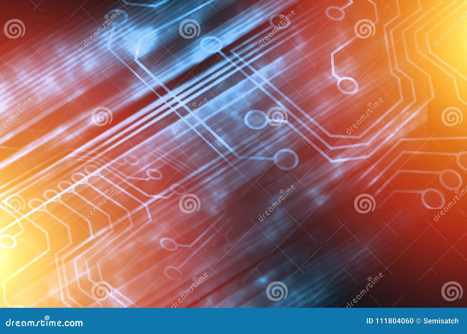 Microchip Background in Blue Stock Illustration - Illustration of ...