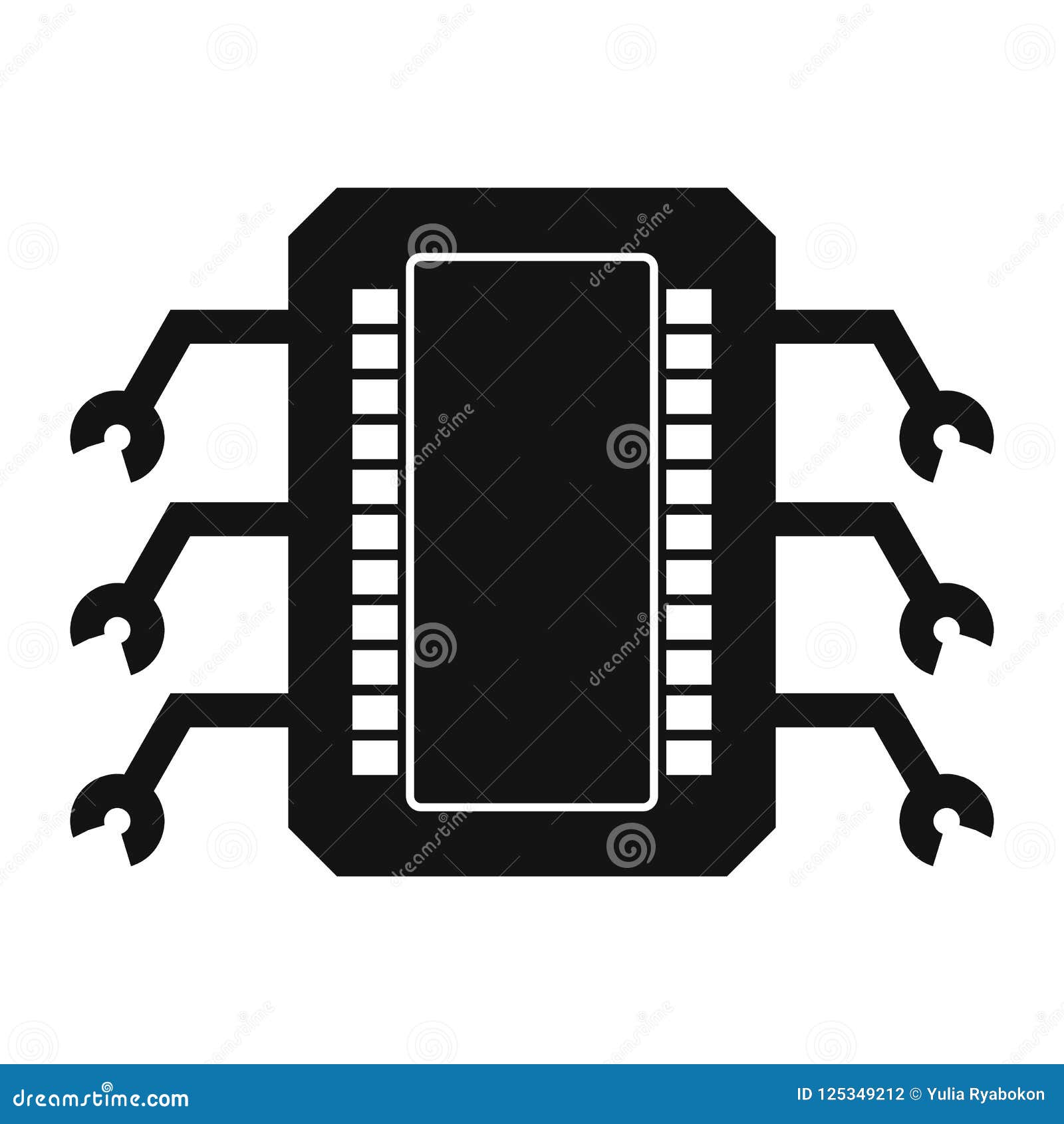Microchip Black Simple Icon Stock Illustration - Illustration of ... Microchip Black Simple Icon Stock Illustration - Illustration of ...