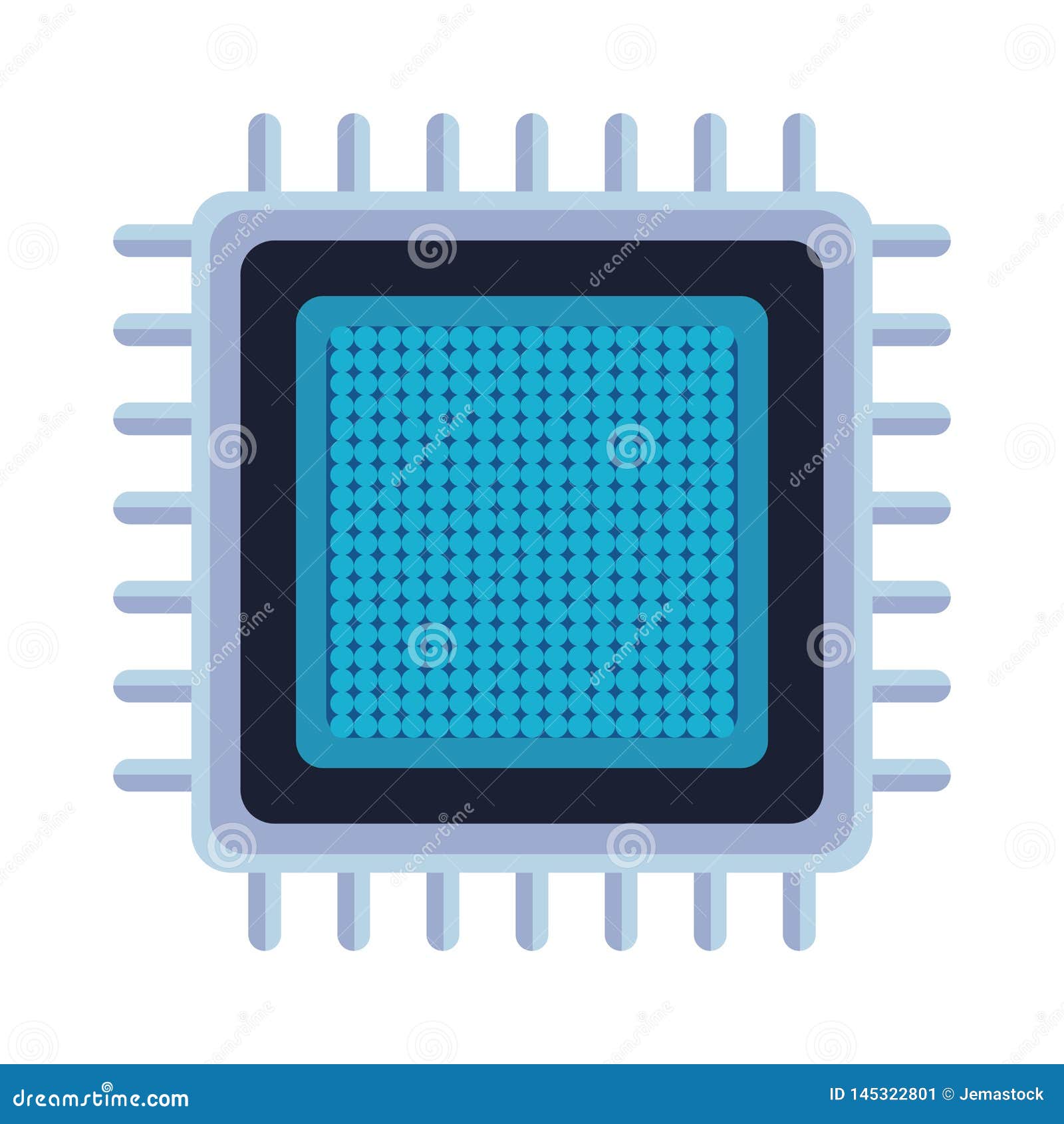 Microchip cartoon icon stock vector. Illustration of idea - 145322801