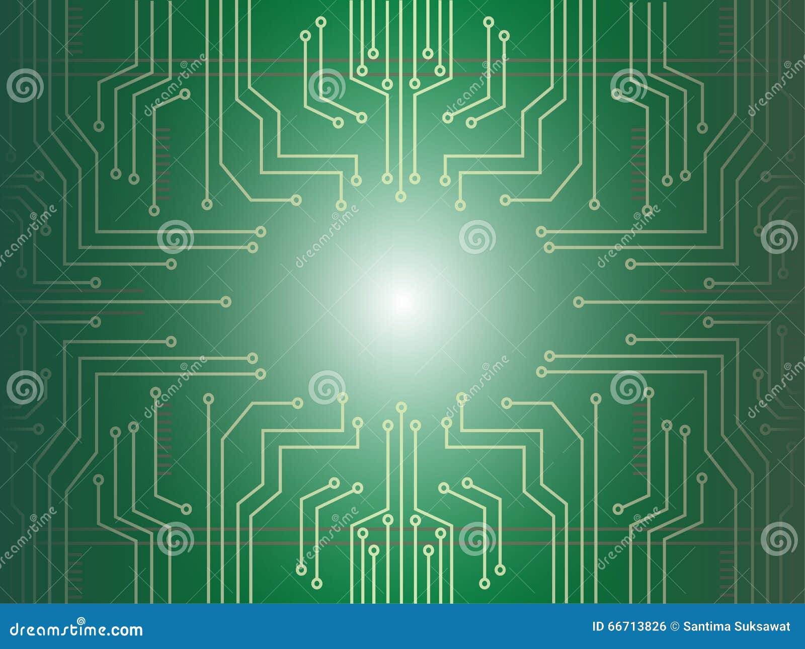 Microchip Cartoon Vector Banner Stock Vector - Illustration of green ...
