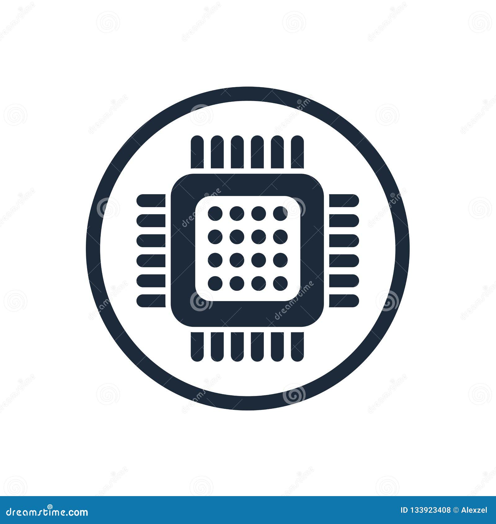 Microchip Chip Circuit Component Stock Vector - Illustration of logo ...