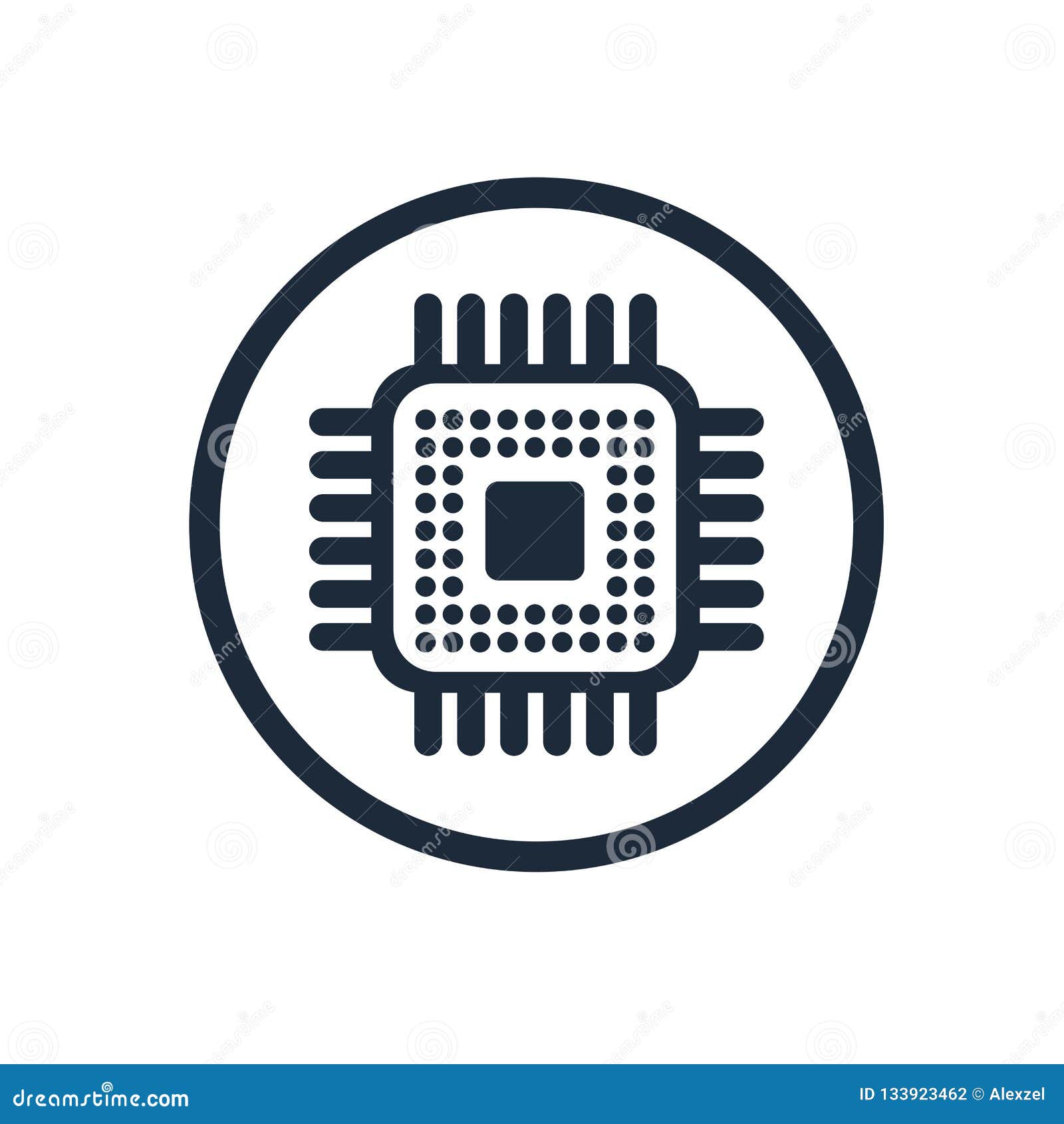 Microchip Chip Circuit Component Stock Vector - Illustration of concept, design: 133923462
