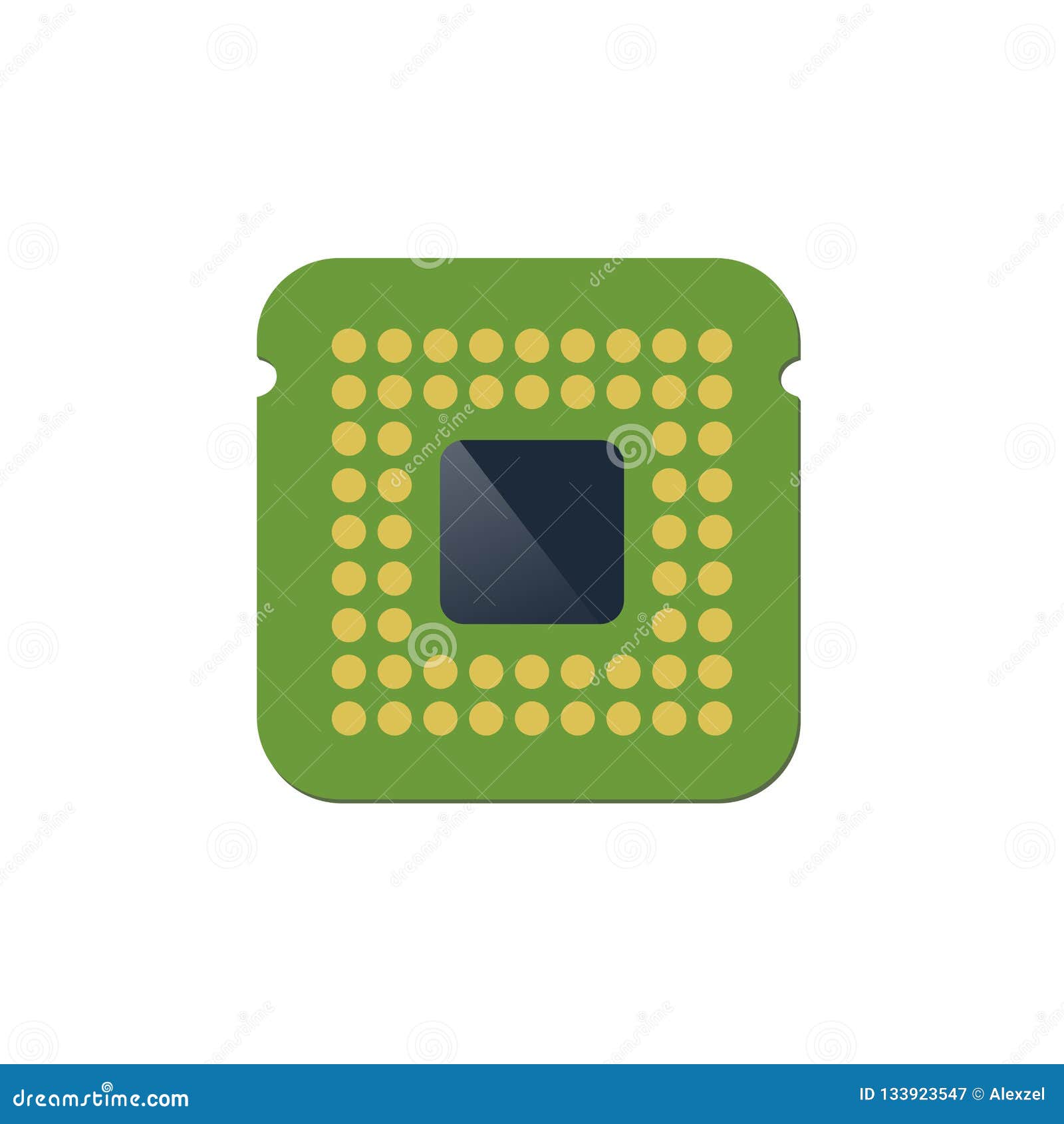 Microchip Chip Circuit Component Stock Vector Illustration Of Hardware Concept 133923547