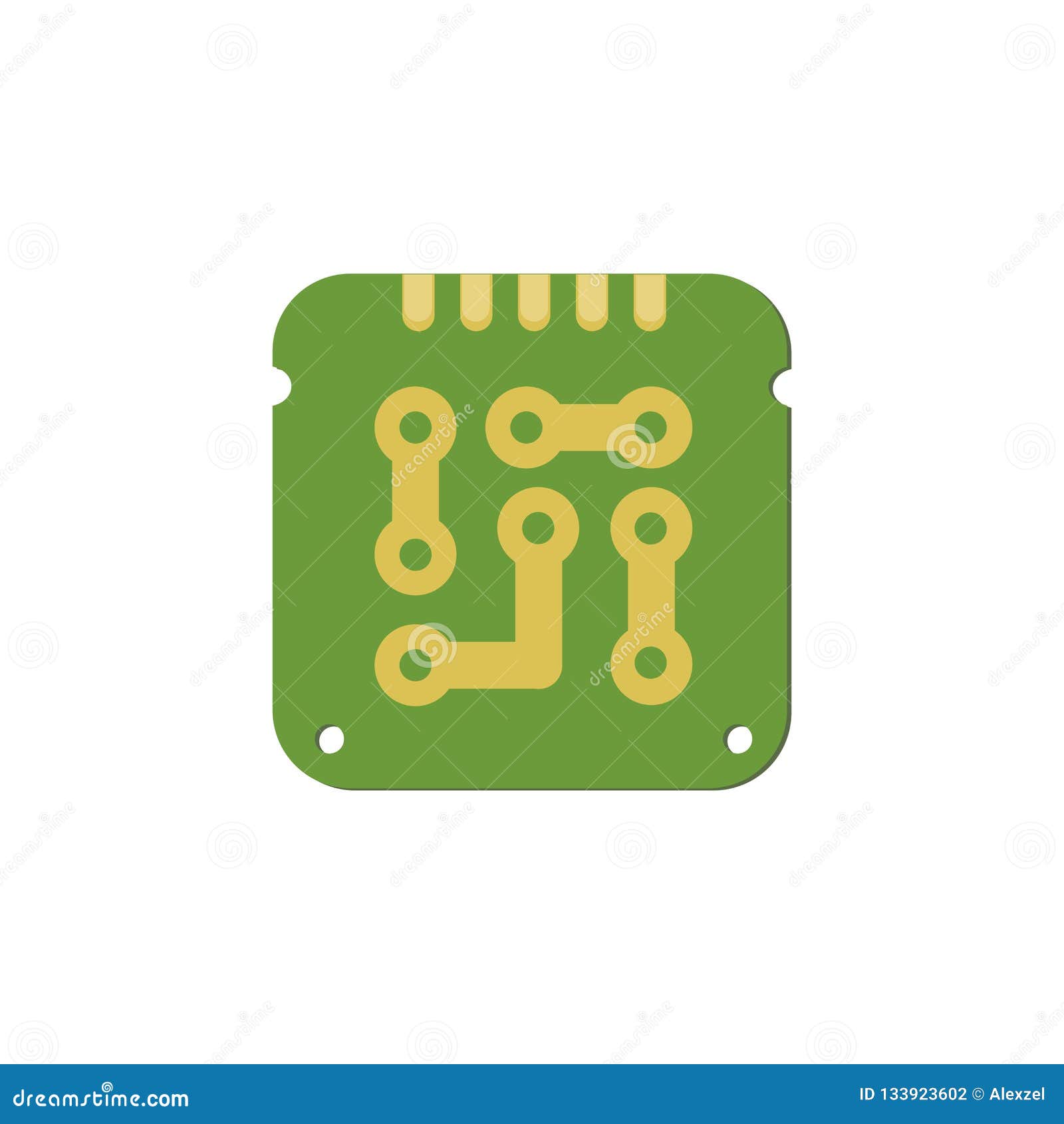 Microchip Chip Circuit Component Stock Vector - Illustration of hardware, component: 133923602