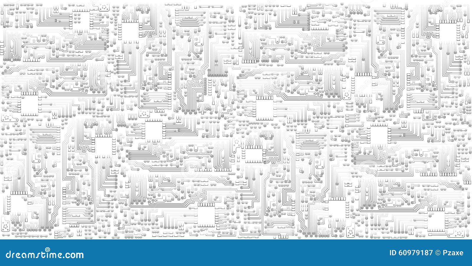 Microchip Circuit Board Vector Background. Monochrome Light Gray Stock ...
