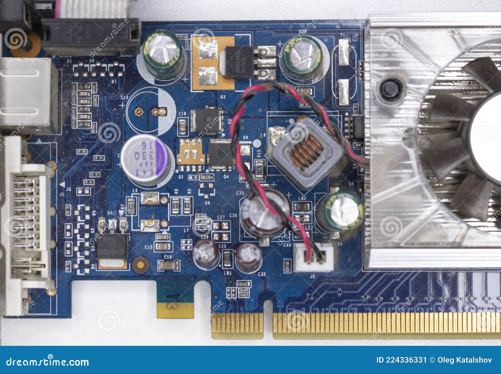 A Microchip with Components in Close-up. a Processor with Resistors ...