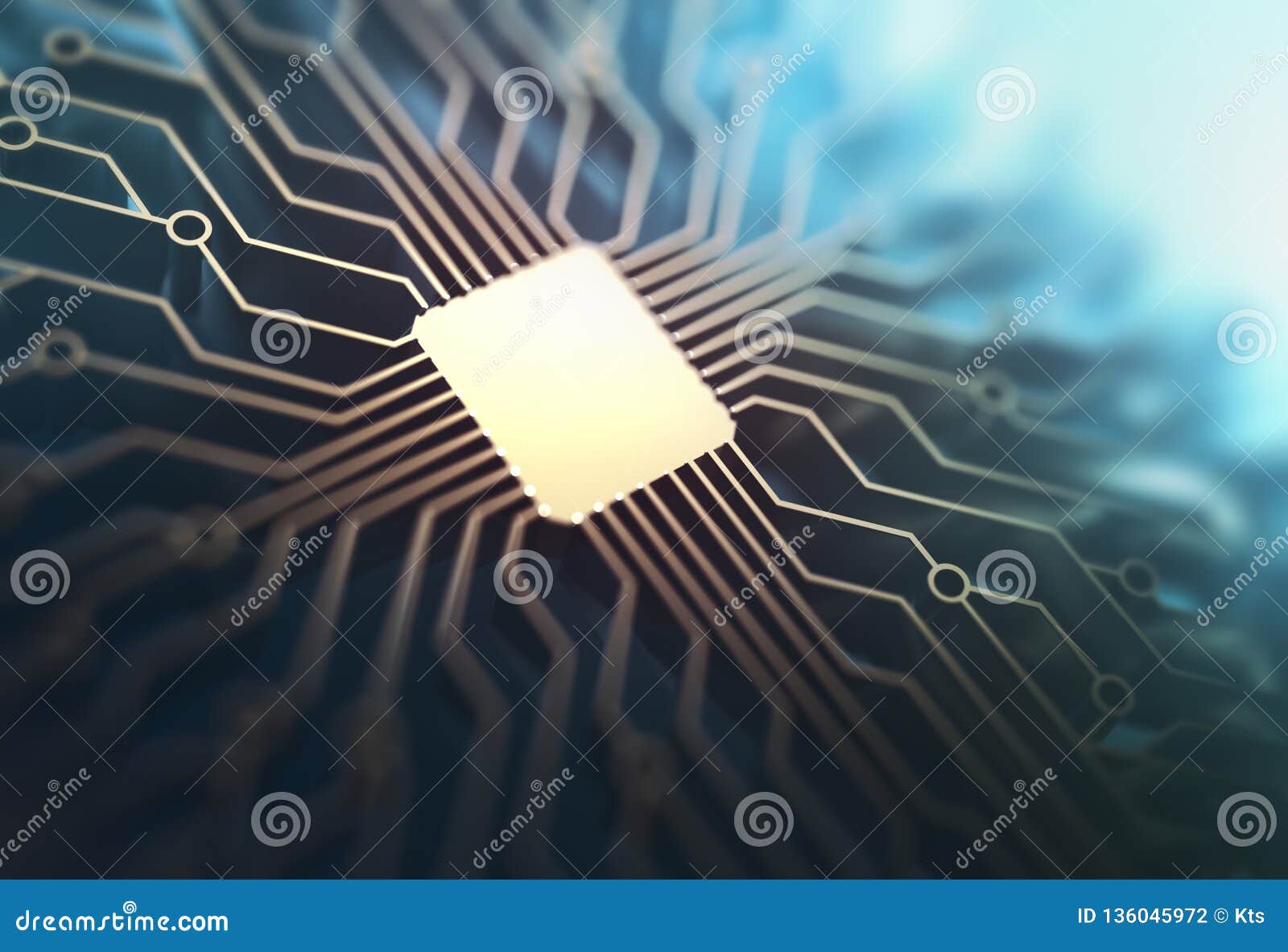 Microchip Connections Printed Circuit Stock Illustration - Illustration ...