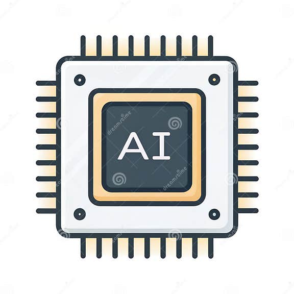 Microchip Design Featuring AI Technology in a Standard Scale Format ...