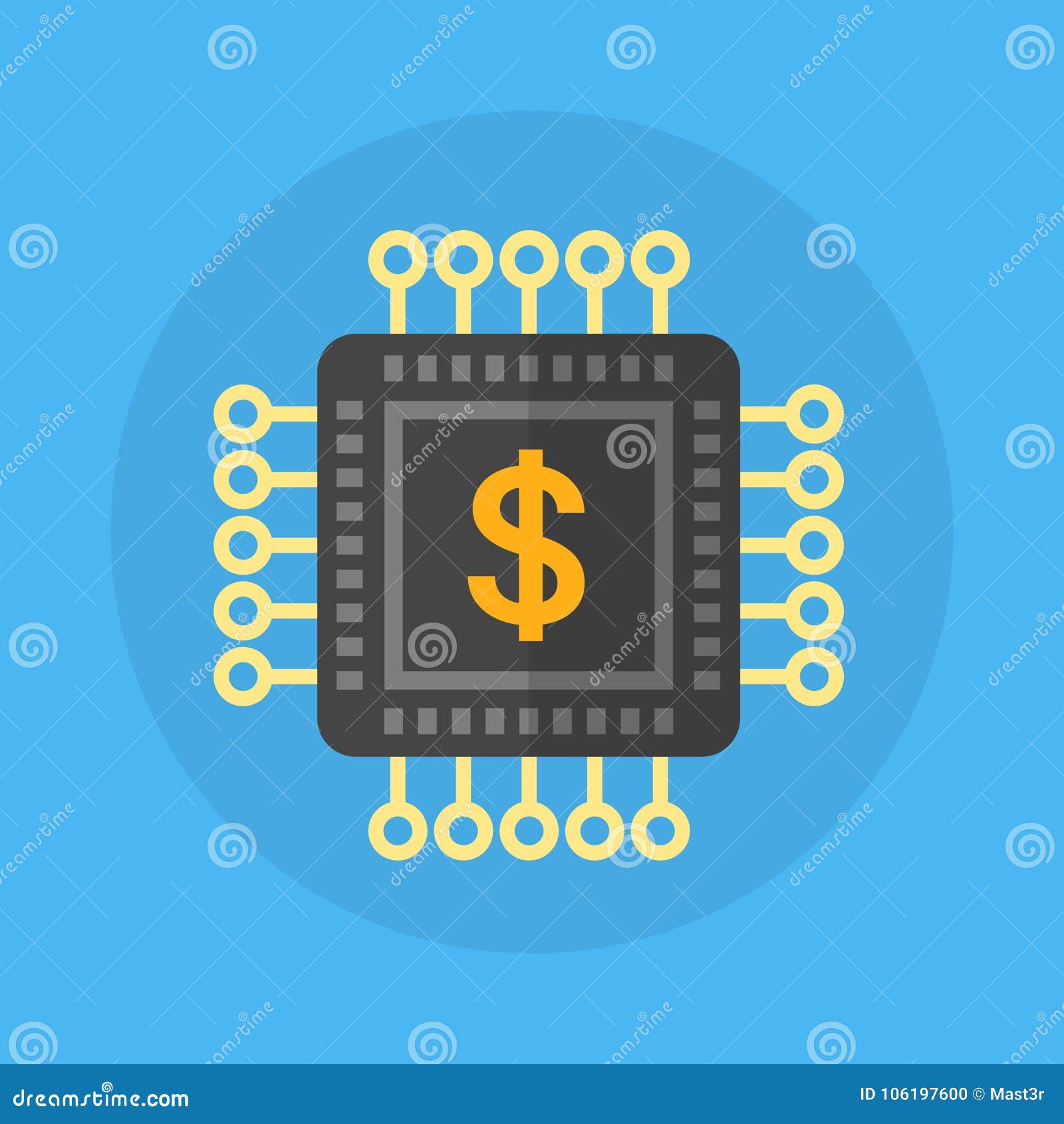 CPU Sign. Processor Icon. Microprocessor Chip. Central Processing Unit ...