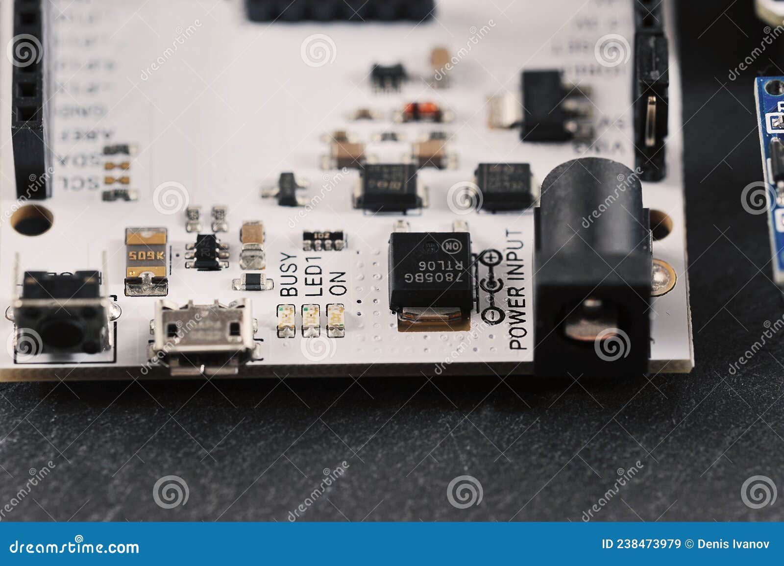 Microchip - Electronic Board with Connectors Stock Image - Image of ...