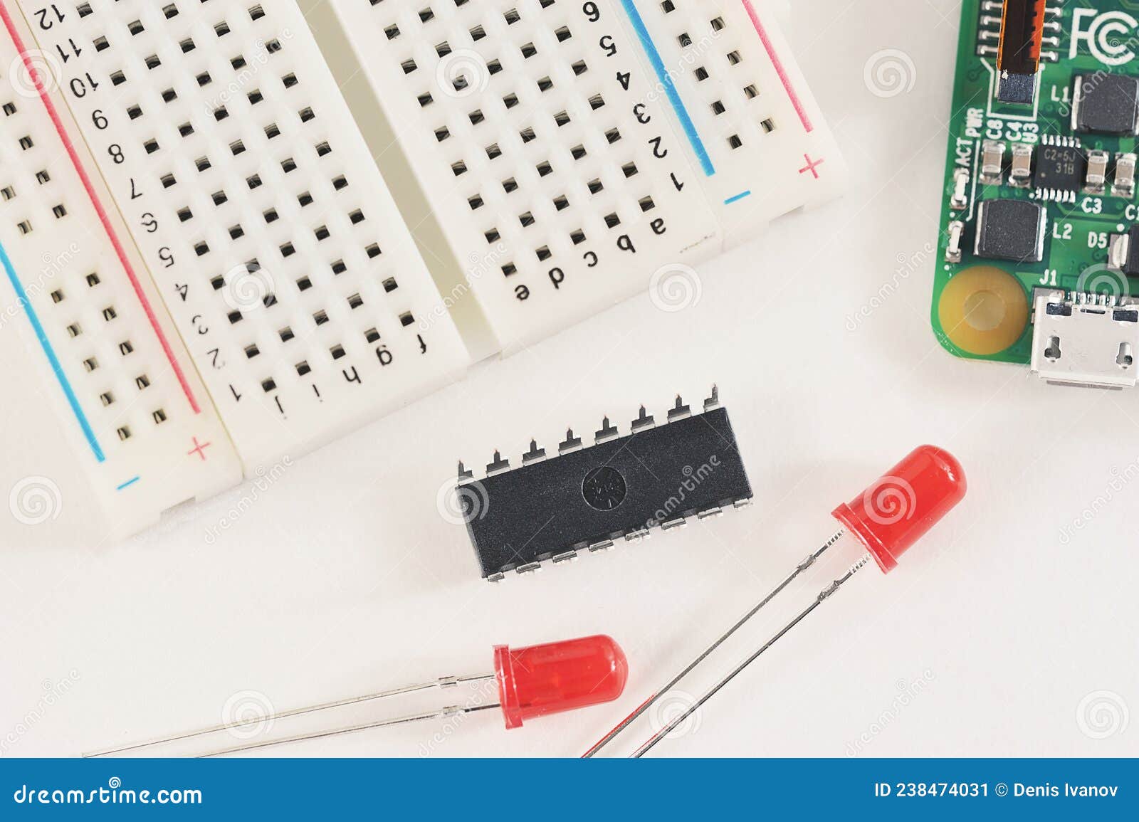 Microchip - an Electronic Board with Connectors Stock Image - Image of ...
