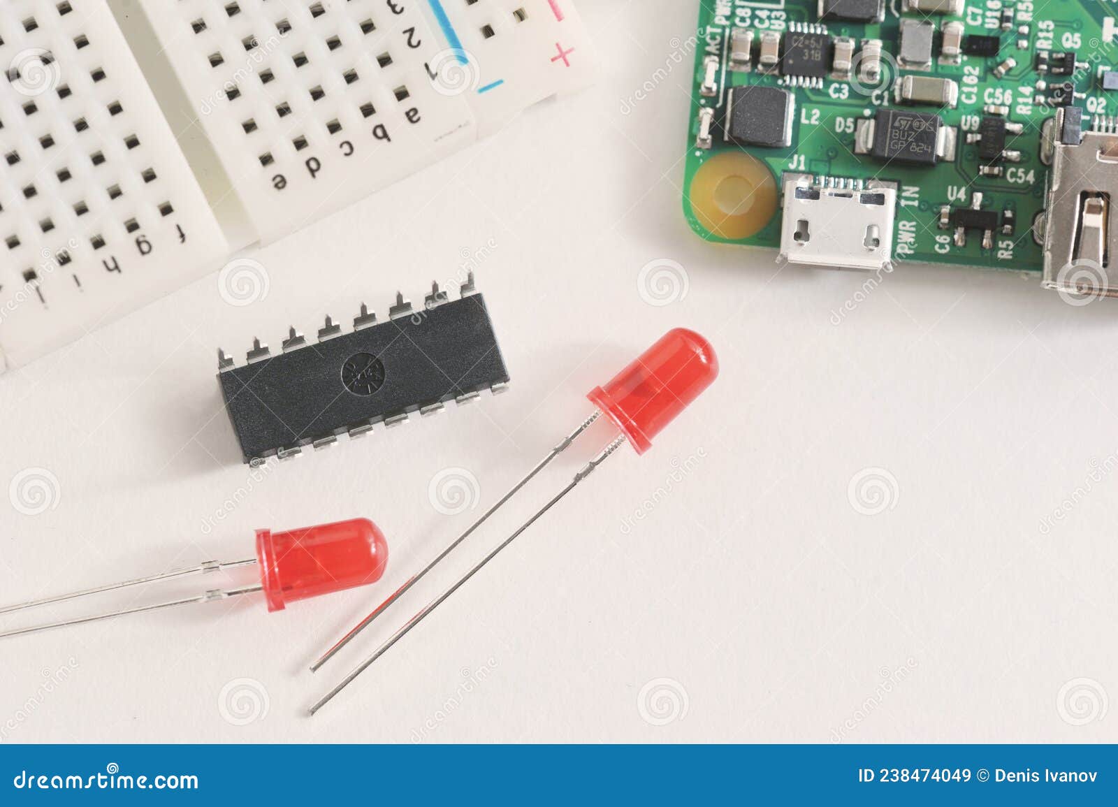 Microchip - an Electronic Board with Connectors Editorial Stock Image ...