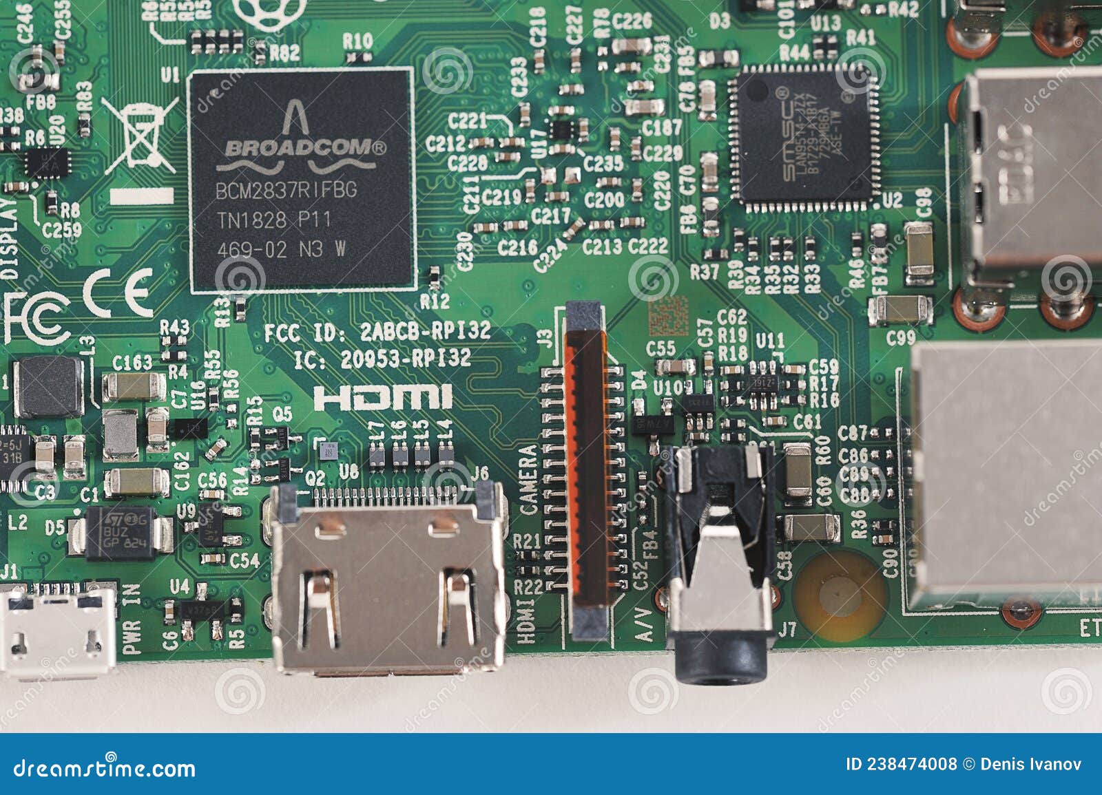 Microchip - Electronic Board with Connectors Editorial Stock Photo ...