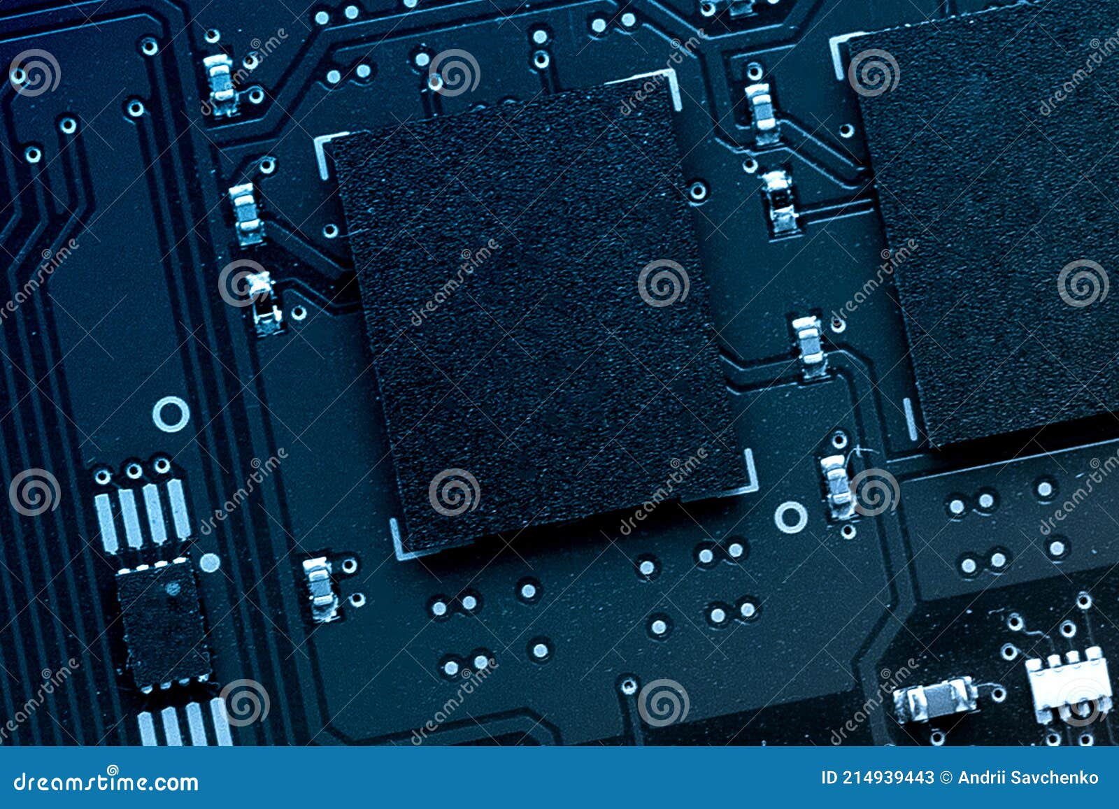 Microchip Of The Electronic Control Unit. Cpu Chipset On Printed ...