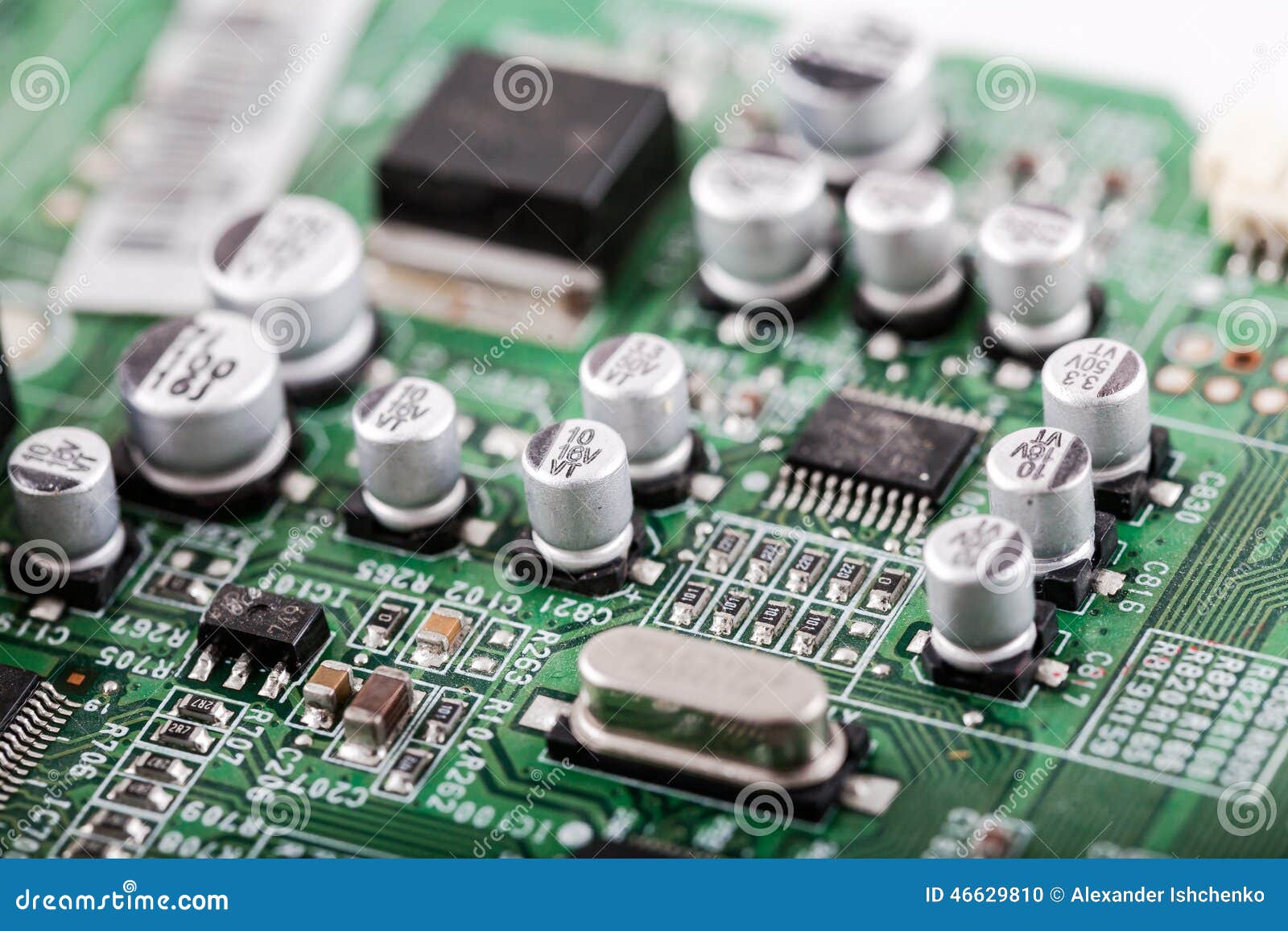 Microchip. stock photo. Image of engineering, blue, drive - 46629810