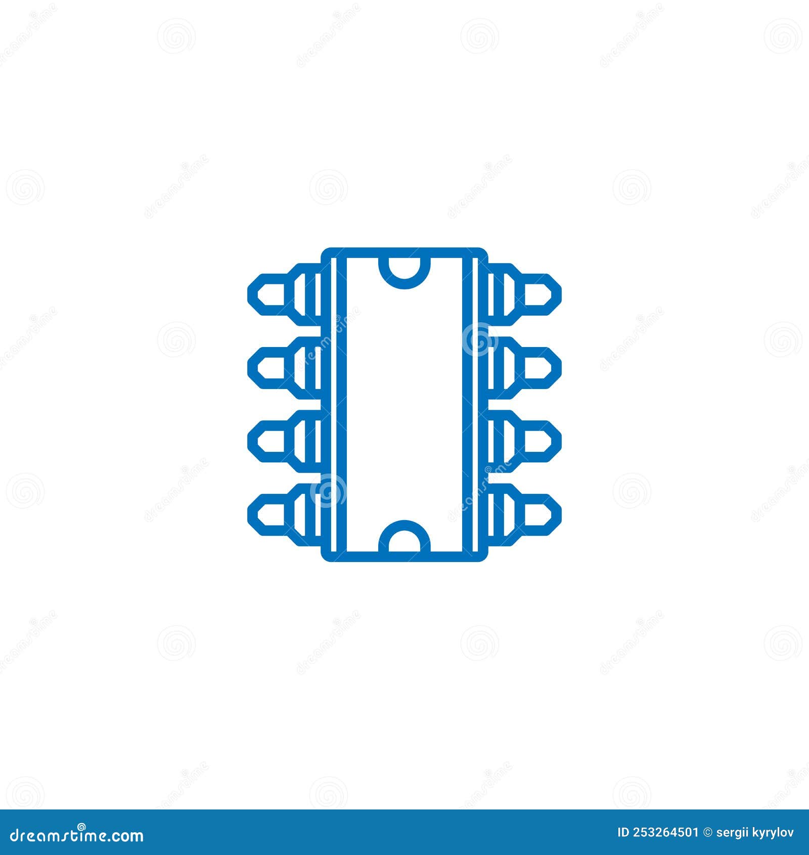 Microelectronics. Simple Related Vector Icons | CartoonDealer.com ...