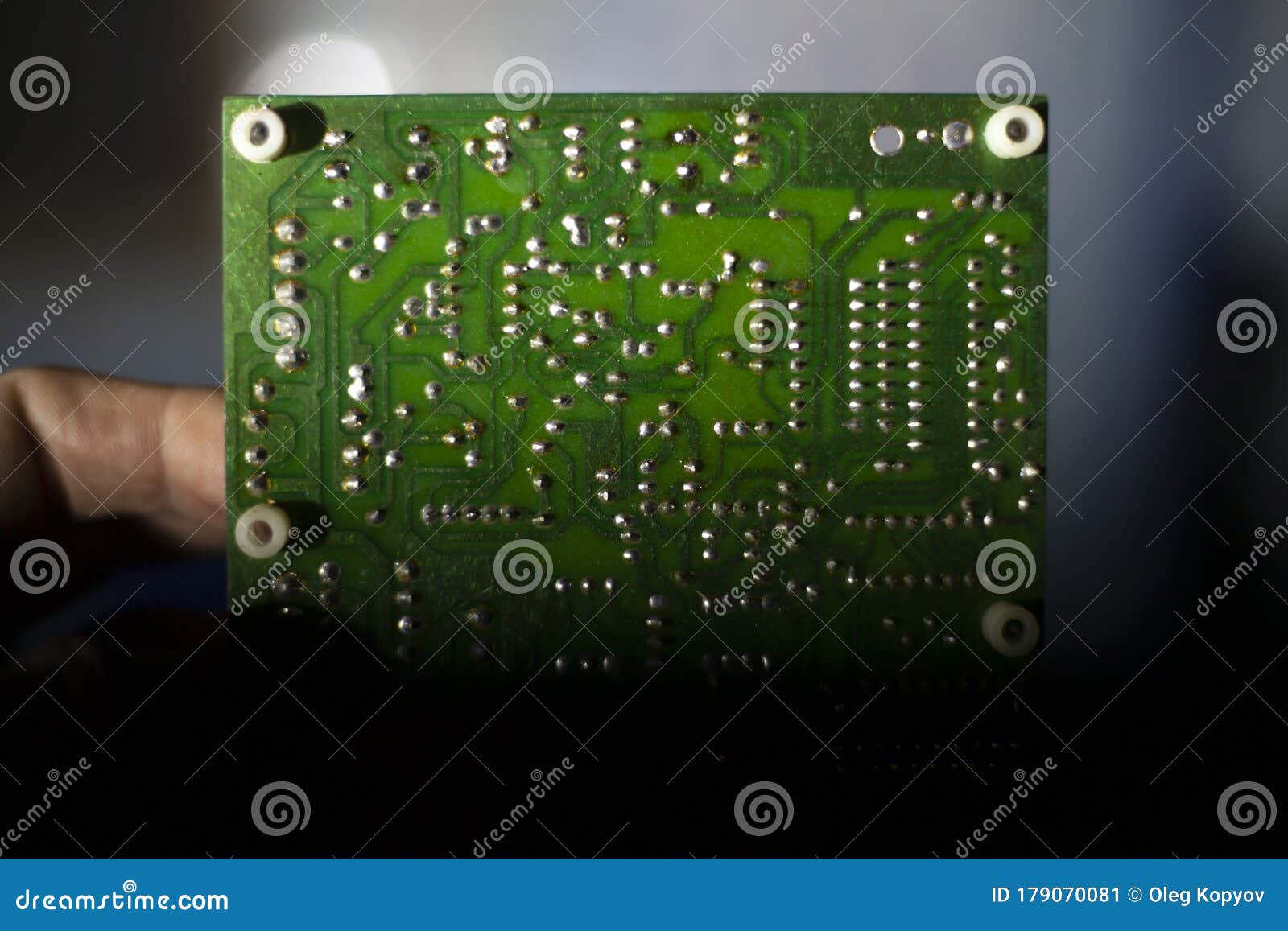 Microchip in the hand. stock image. Image of signal - 179070081