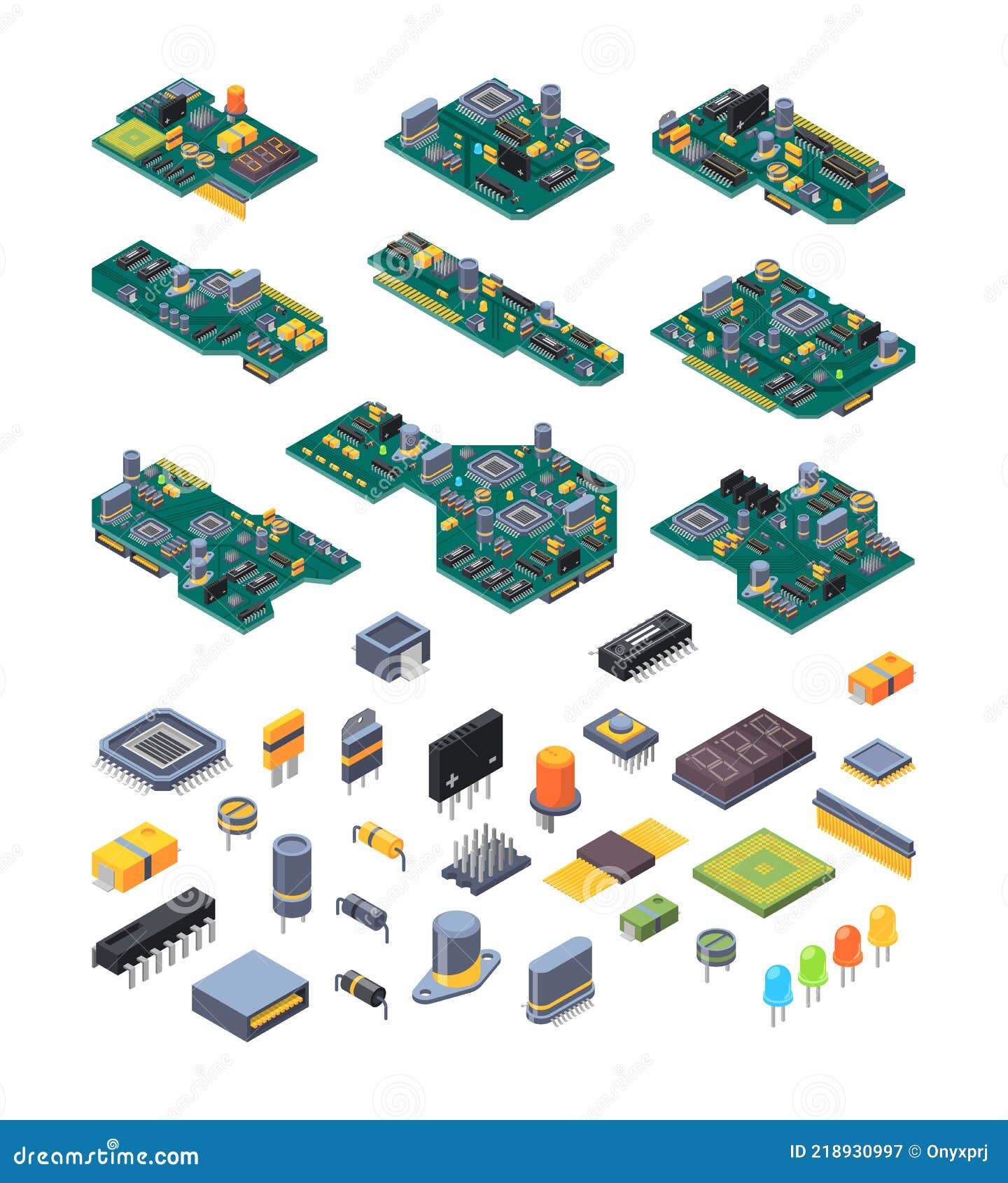 Processor Or CPU, Manufacturing Process Illustration. Technology ...