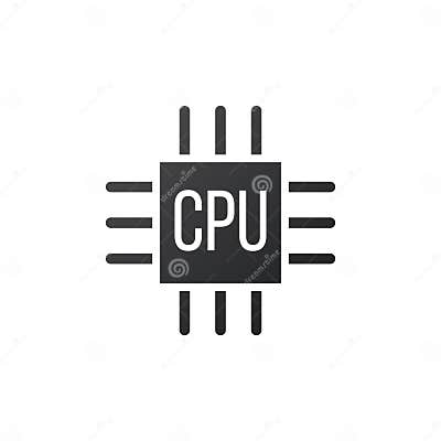 Microchip Icon. CPU, Central Processing Unit, Computer Processor, Chip ...