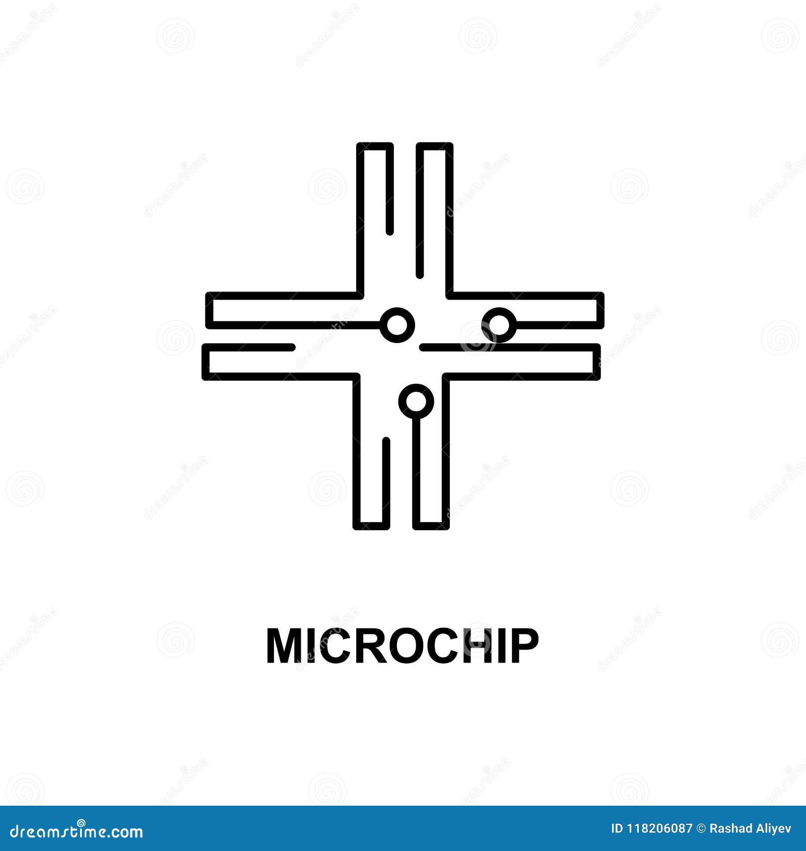 Microchip Icon. Element of Technologies Icon with Name for Mobile ...