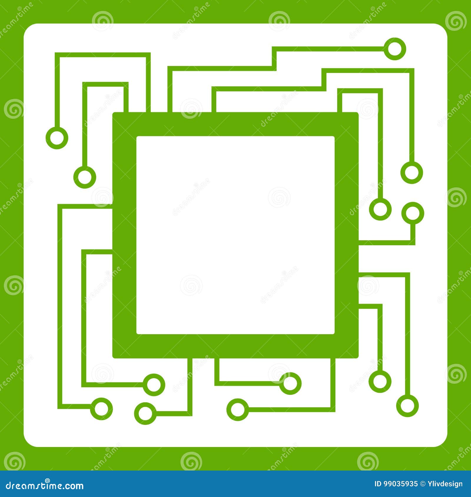Microchip icon green stock vector. Illustration of computer - 99035935 Microchip icon green stock vector. Illustration of computer - 99035935