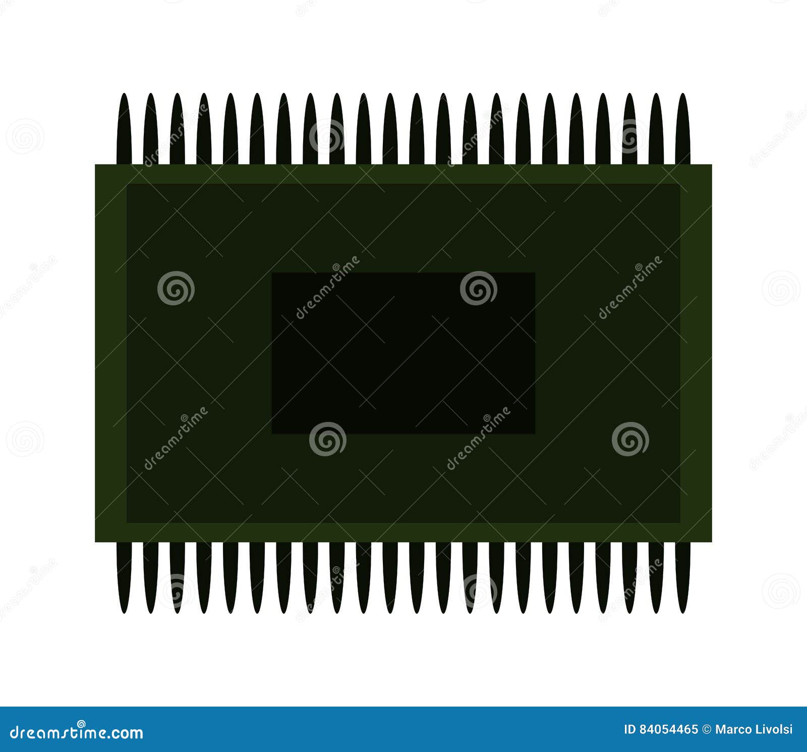 Microchip icon illustrated stock illustration. Illustration of circuit ...