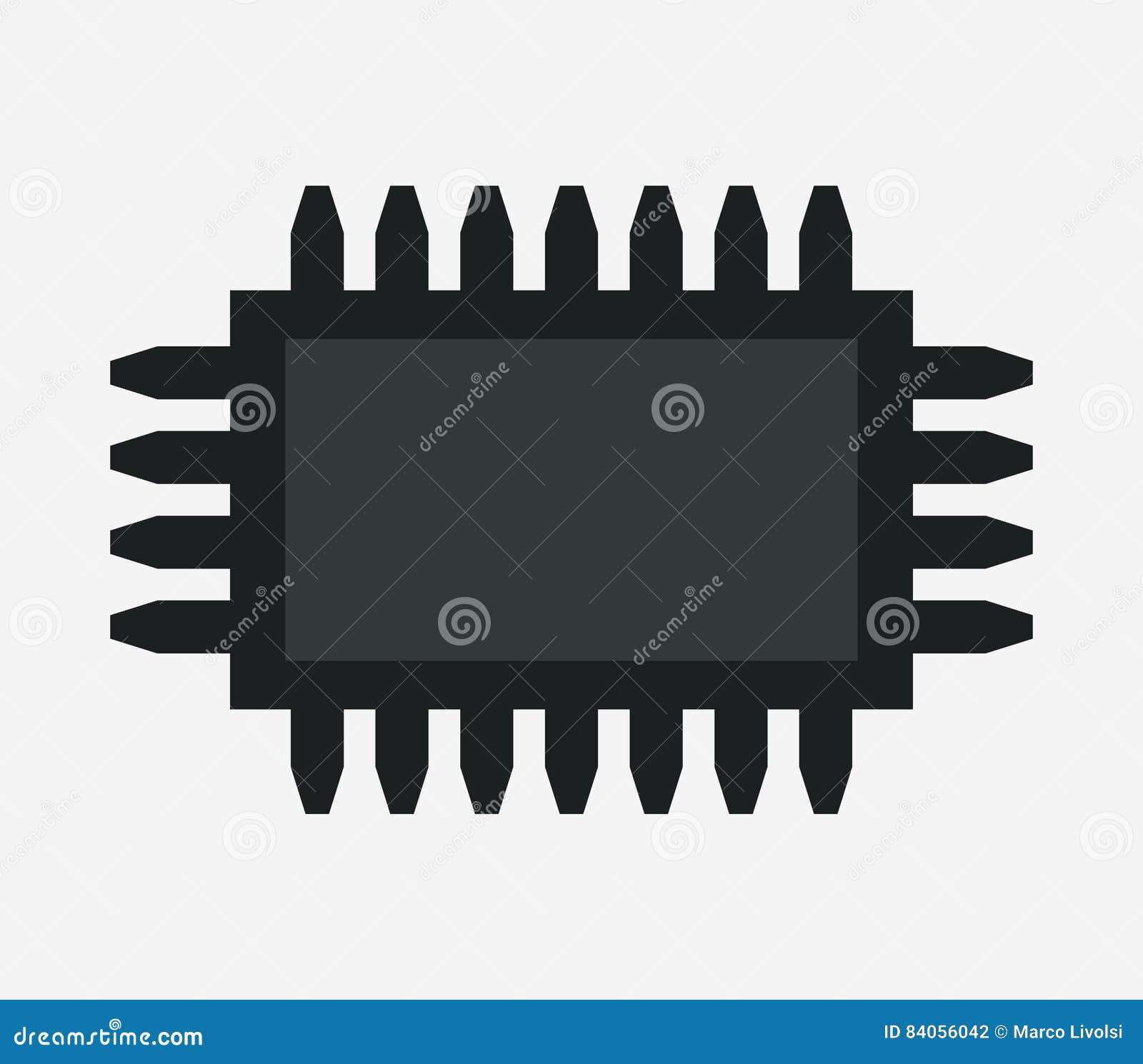 Microchip icon illustrated stock illustration. Illustration of computer ...